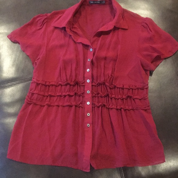 The Limited | Tops | Red Gauze Top | Poshmark